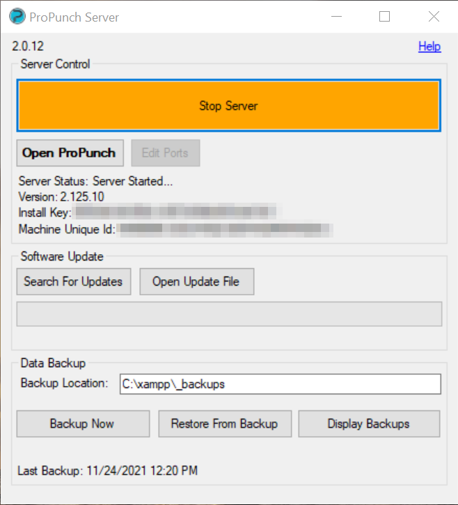 ProPunch Server – Acroprint Support - Help Center
